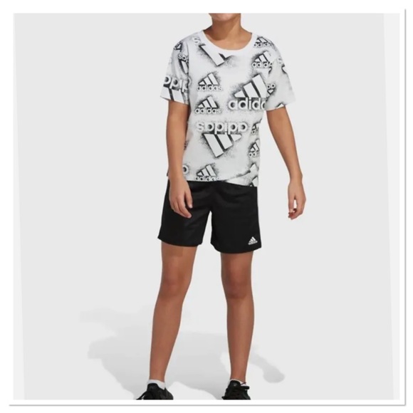 adidas | Shirts & Tops | Adidas Girls Logo Read Crossover Short Sleeve ...